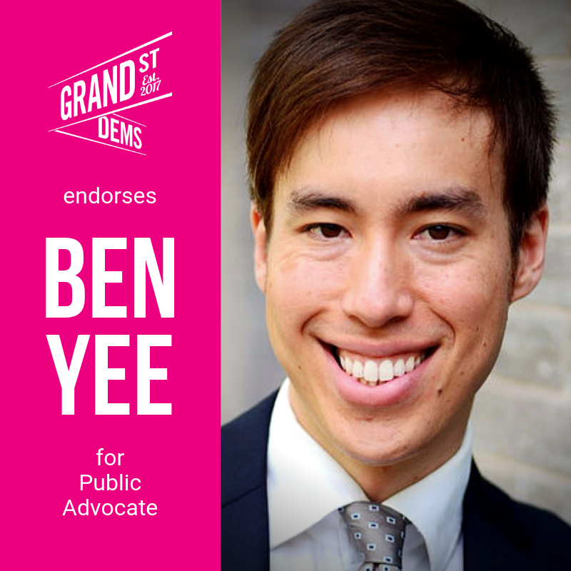 Grand Street Democrats endorses Ben Yee for Public Advocate - Grand ...